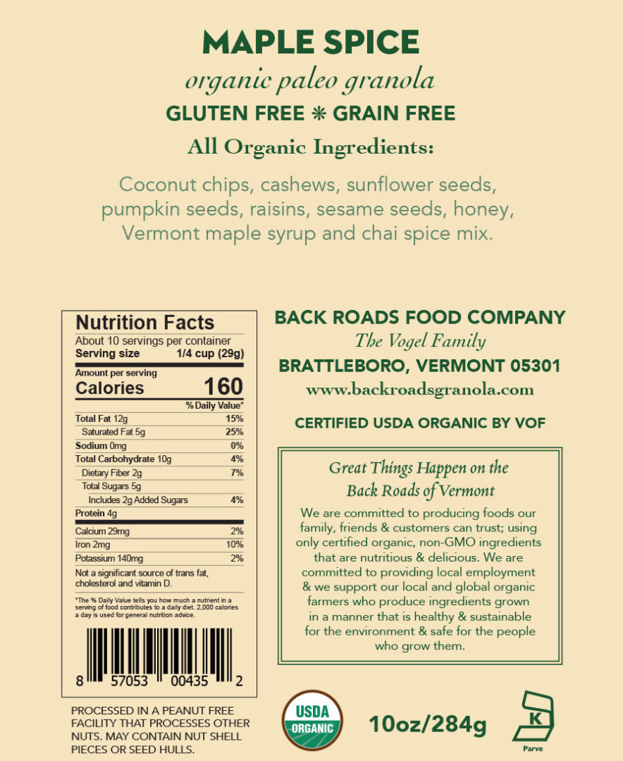 Monthly Subscription - Maple Spice - Back Roads Granola